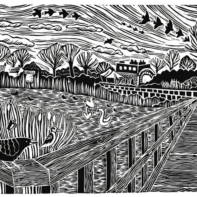 Uk Linocut Prints - Etsy UK