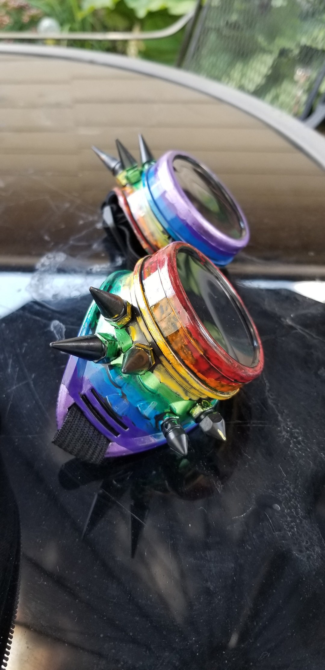 Punk Pride Goggles - Burning Man Sunglasses - Rave Glasses - Rainbow ...