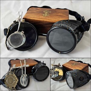 Twisted Steampunk Scientist Scientific Goggles With Lights Gaslightpunk ...