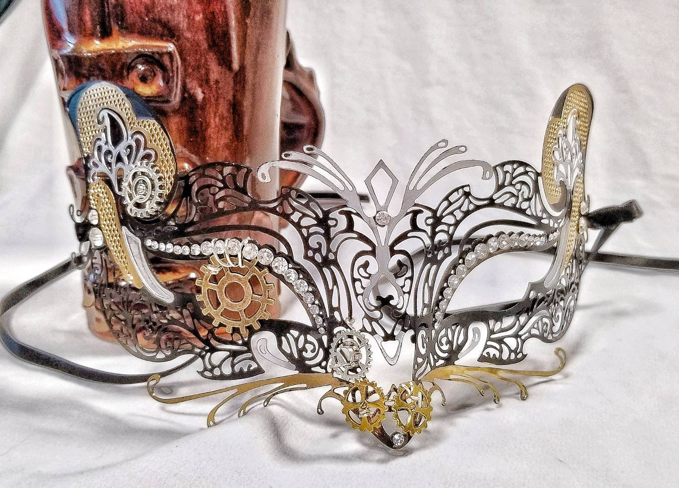 Steampunk Cat Mask Made to Order Clockwork Fox Mechanical | Etsy