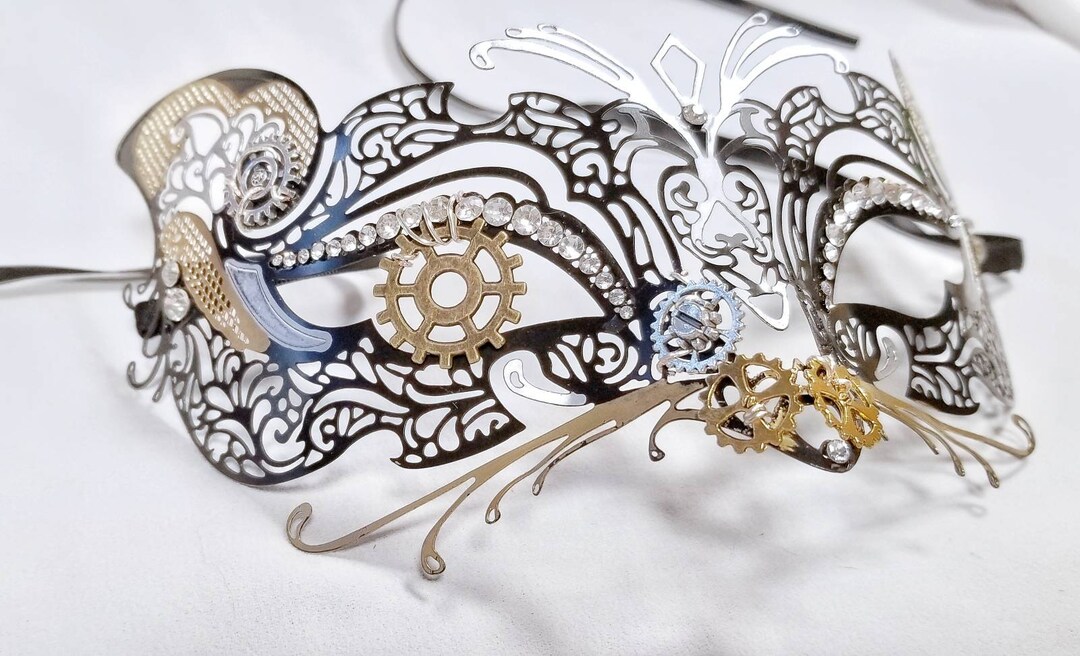 Steampunk Cat Mask Made to Order Clockwork Fox Mechanical Halloween ...