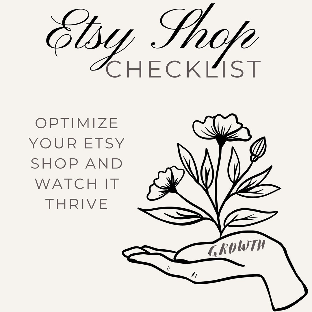 Etsy Shop Checklist Audit, for Shop Overview, Product Presentation, Seo ...