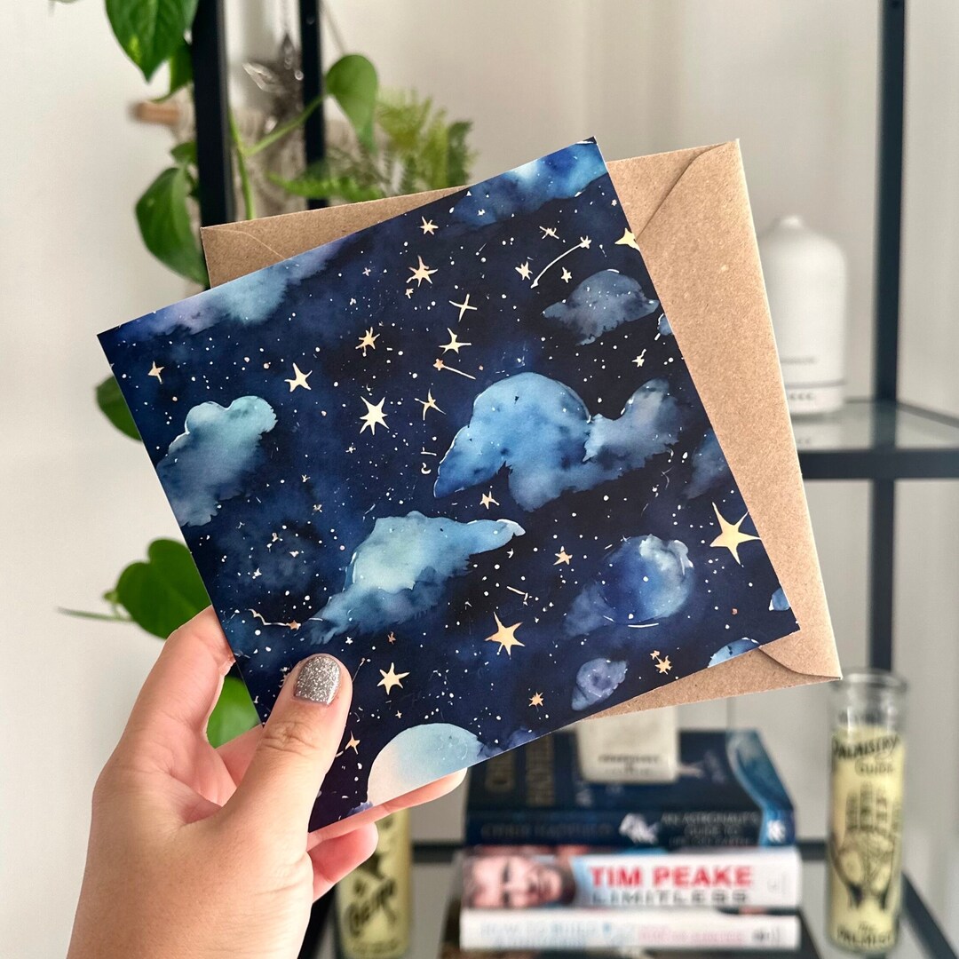 Starry Sky Greetings Card Birthday Card Christmas Card Blank Greeting ...