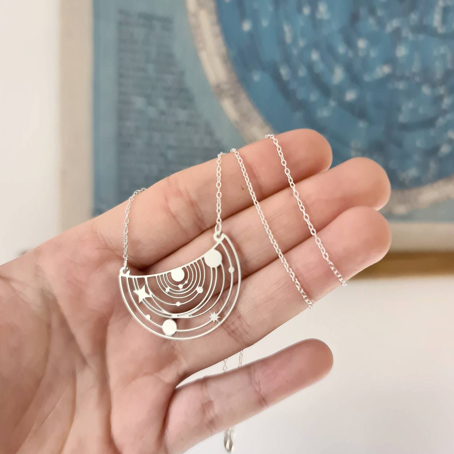 SOLAR SYSTEM NECKLACE Astronomy Jewellery Space Jewellery - Etsy