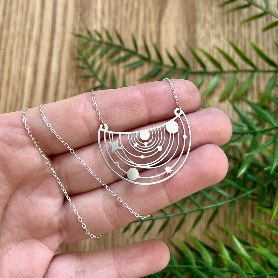 SOLAR SYSTEM NECKLACE Astronomy Jewellery Space Jewellery - Etsy