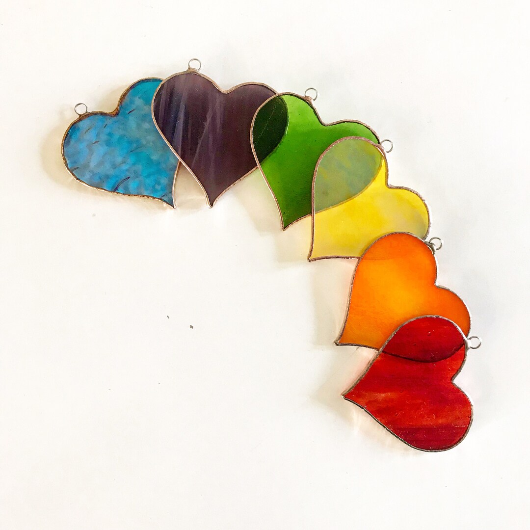 Rainbow Hearts Set - Etsy