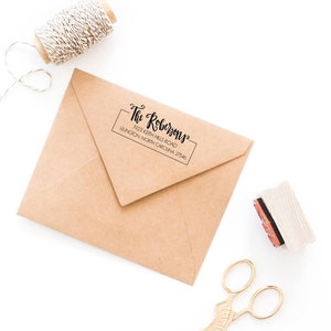 Calligraphy Address Stamp Custom Rubber Stamp Return - Etsy