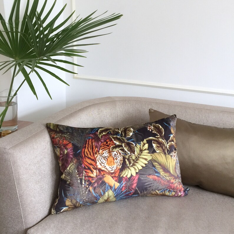 Tiger Cushion/luxury Exotic Cushion/tiger Print - Etsy UK