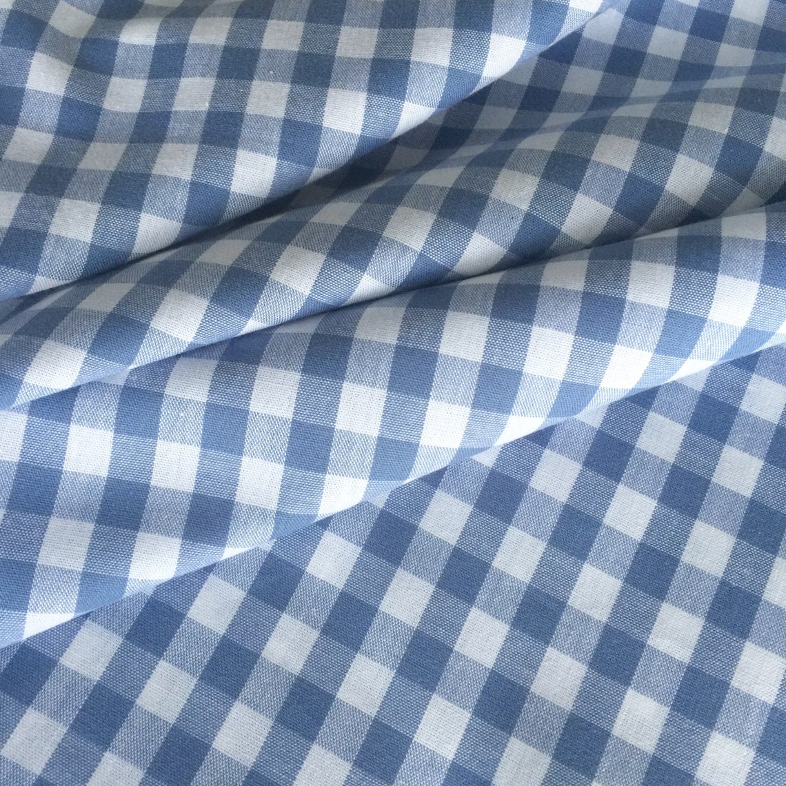 Blue Gingham Tablecloth. Blue Checks Tablecloth or Napkin. Cotton ...
