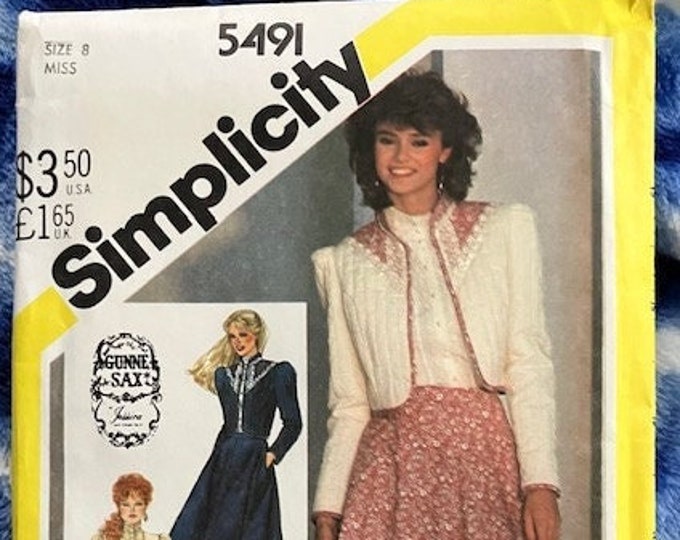 UNCUT Simplicity 5491 Gunne Sax, Size 8/31.5 Bust - Etsy