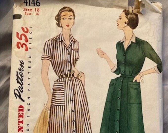 UNCUT 1953 Simplicity 4146 - Size 18/36" Bust - Etsy