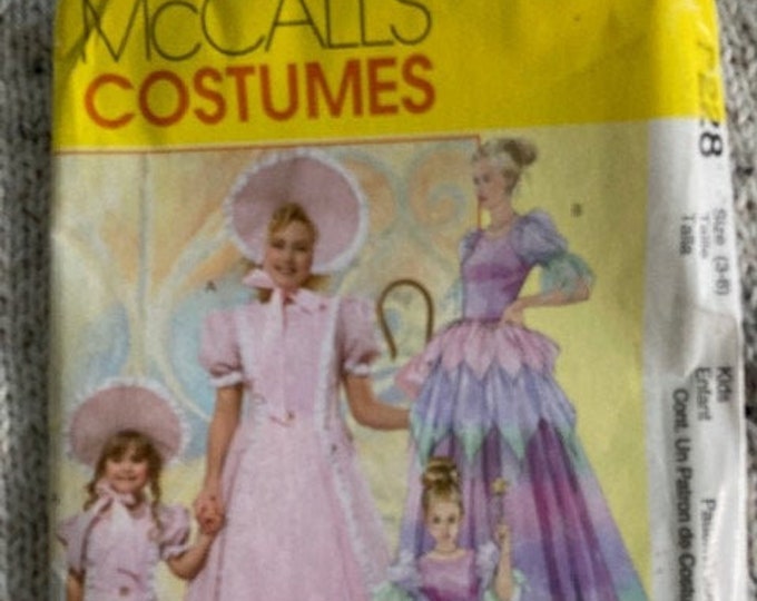 Mccall's Costumes P228 - Bo Peep and Fairy Princess, Sizes 3-8 - Etsy