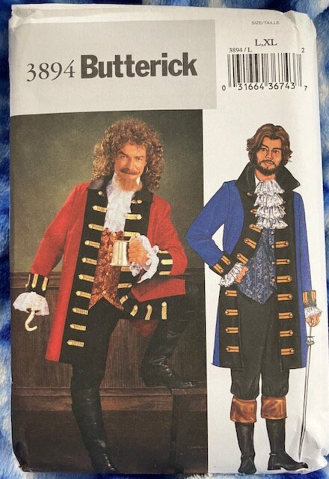 UNCUT Butterick 3894 - Buccaneer Costume, Sizes XS-M or L-XL - Etsy