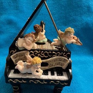 Grand Piano Music Box With Automaton Cherubs Plays "für Elise" - Etsy
