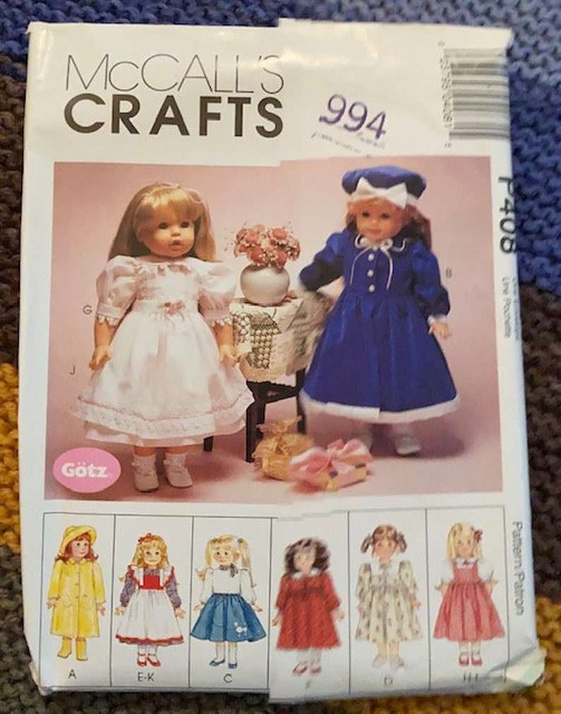 Three Mccall's Patterns for 18 Dolls Factory - Etsy