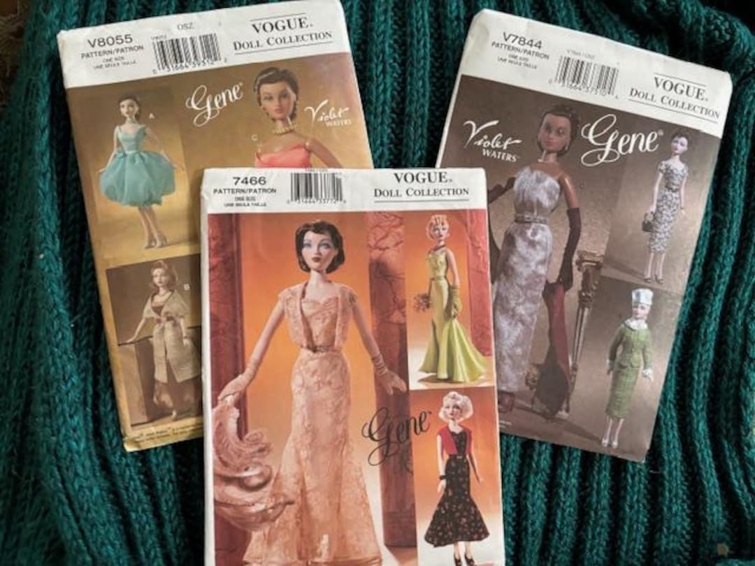 UNCUT Vogue 7466, 7844, 8055 - Gene Doll Collection Patterns - Etsy