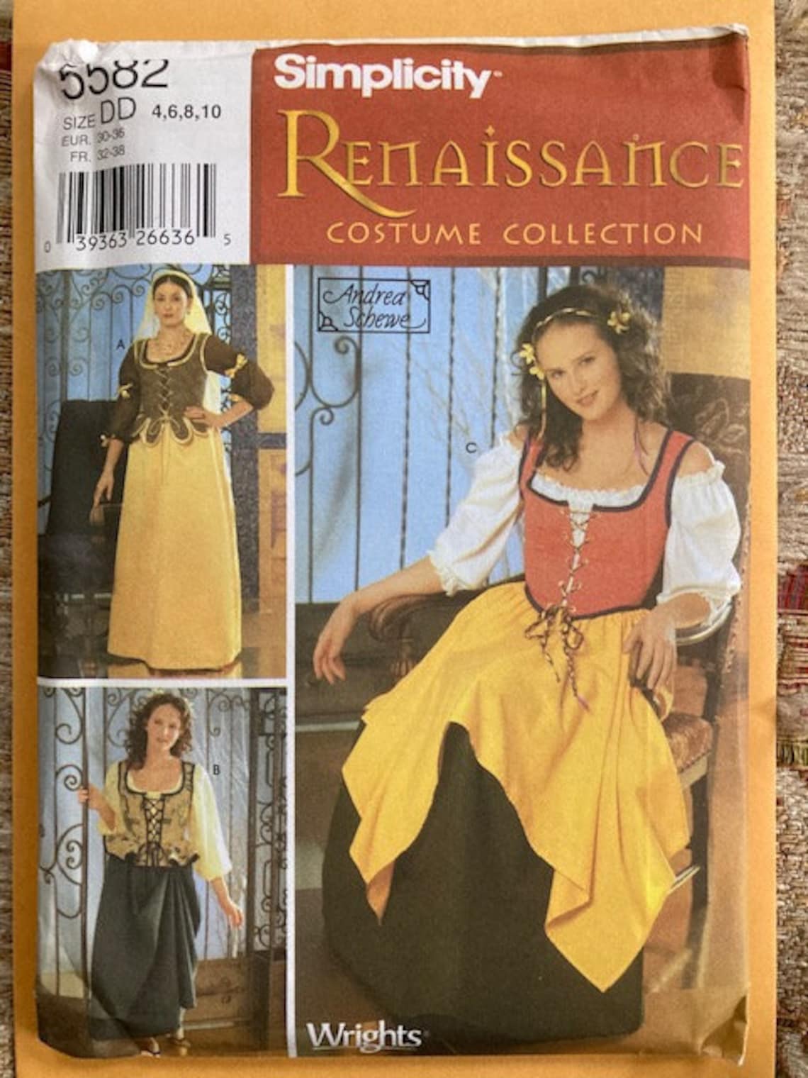 Simplicity Pattern 5582 Renaissance Wench Costumes sizes 4 | Etsy