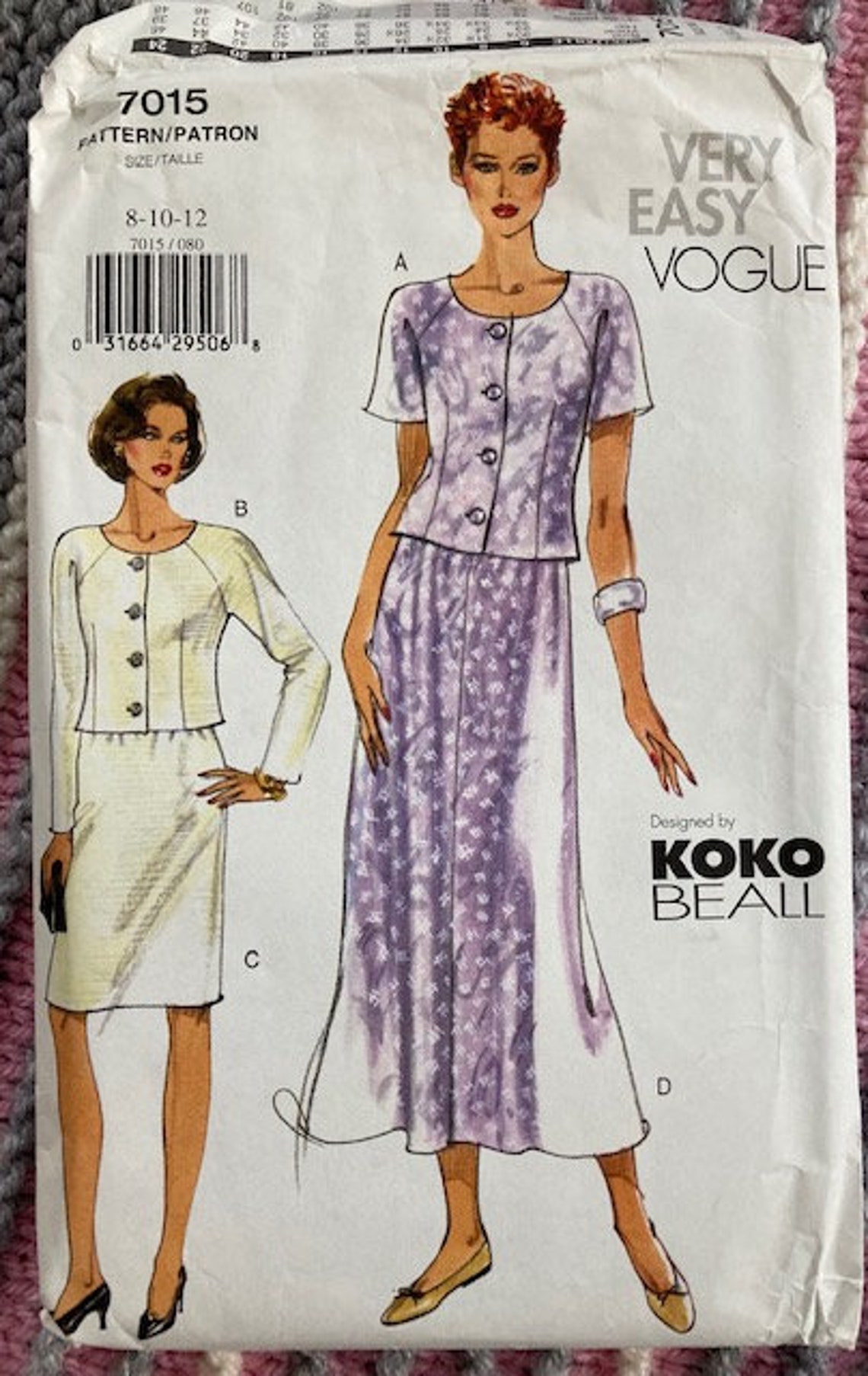 Four UNCUT Vogue Koko Beall Designs - Patterns 7314, 7442, 7015, 9897 ...