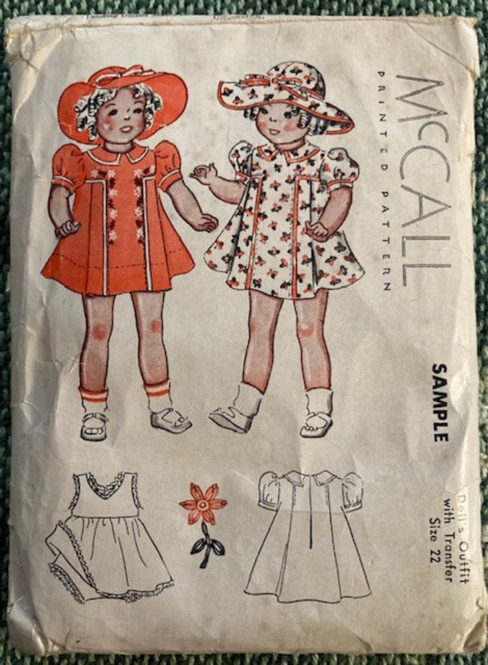 1939 Mccall Sample Pattern for 22 Doll Outfit - Etsy