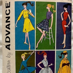 NOT A PDF Advance Patterns Group B and 2899 - Wardrobes for Barbie and Ken - Etsy