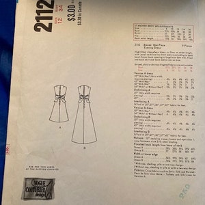 1969 Vogue 2112 - UNCUT, Size 12/34" Bust - Etsy