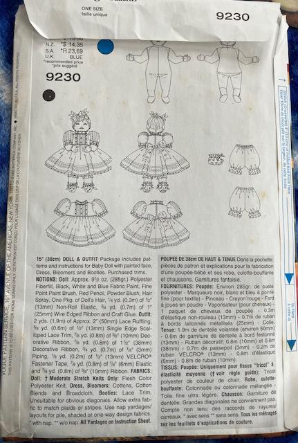 UNCUT Vogue Doll Collection Patterns 8240, 8798, 9230, 9371 - Linda ...