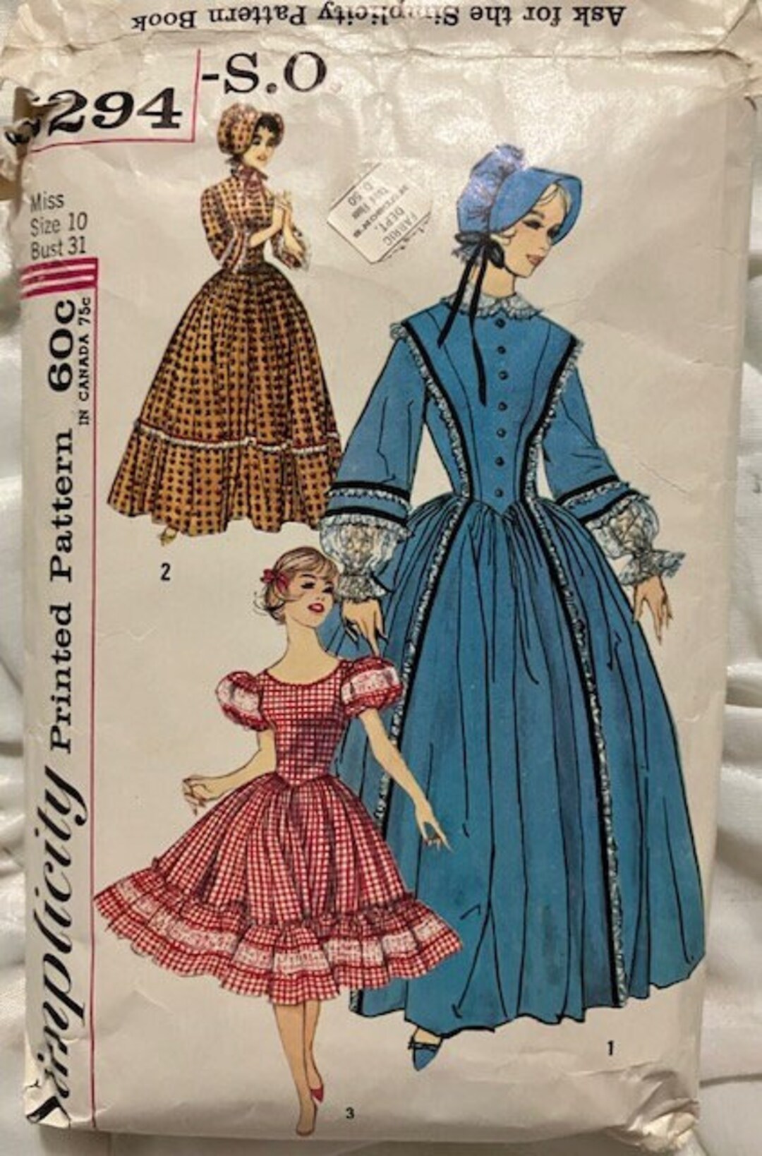 1959 Simplicity 3294, Mccall's 2329 - Square Dance Dress, Pioneer ...
