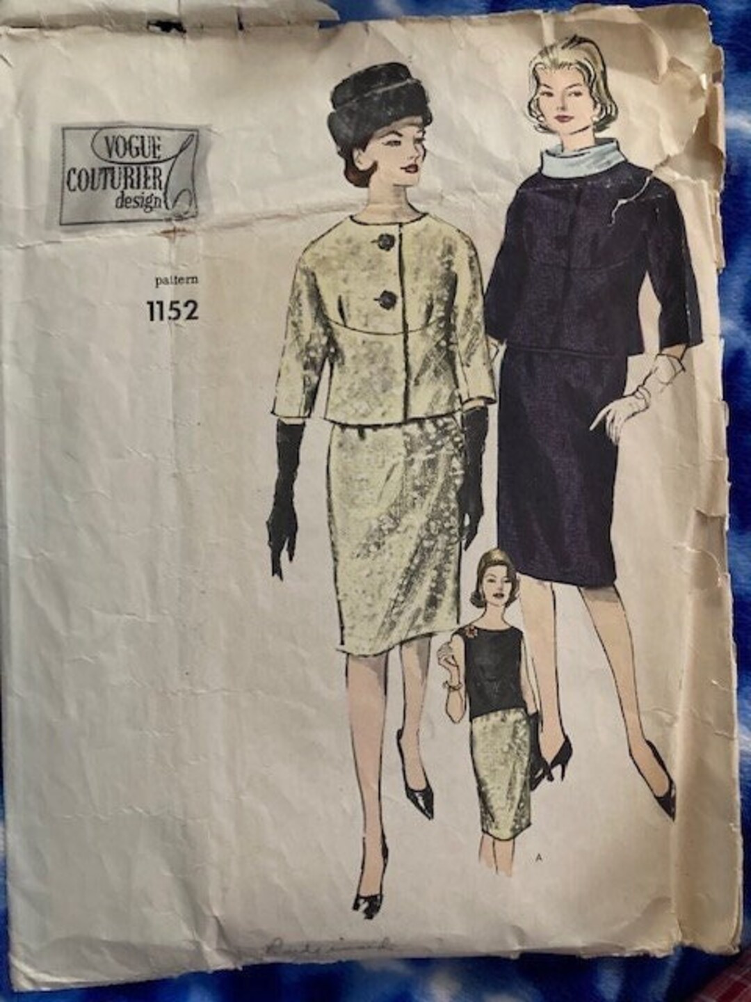 1962 Vogue 1152 - Couturier Design, Size 14/34" Bust - Etsy