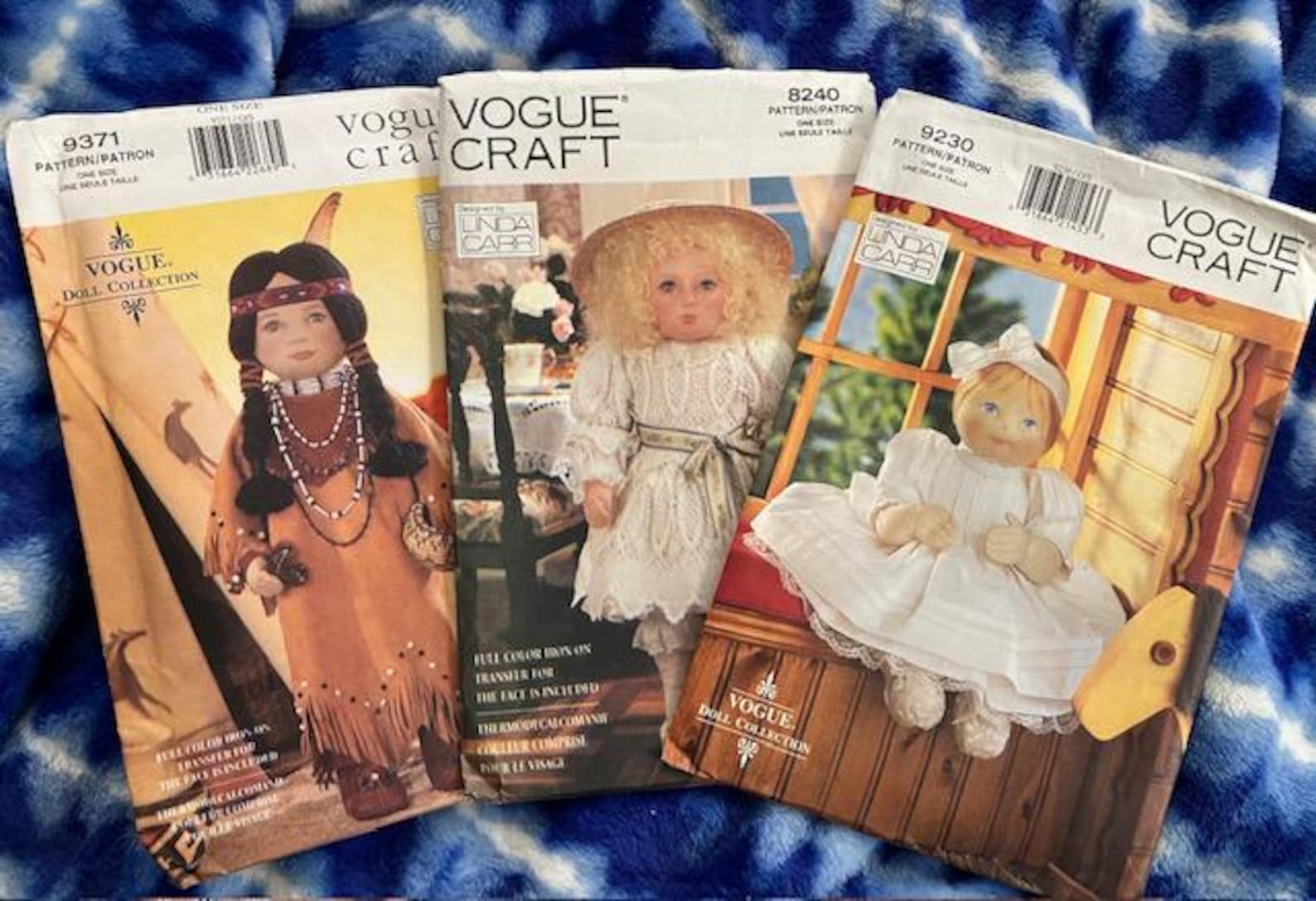 UNCUT Vogue Doll Collection Patterns 8240, 8798, 9230, 9371 - Linda ...