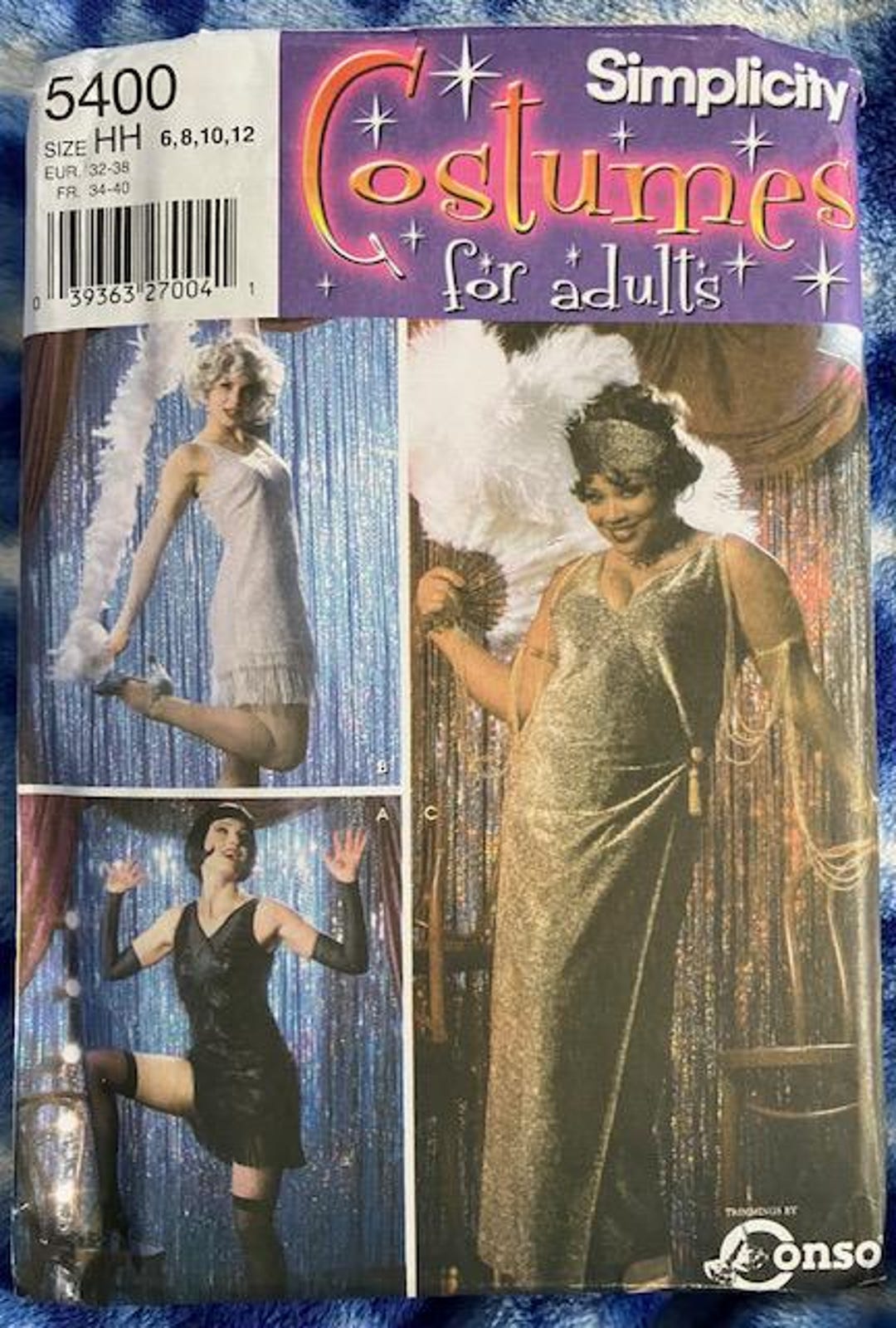 UNCUT Simplicity Pattern 5400 - Chicago, Flapper Costumes, Sizes 6-12 ...