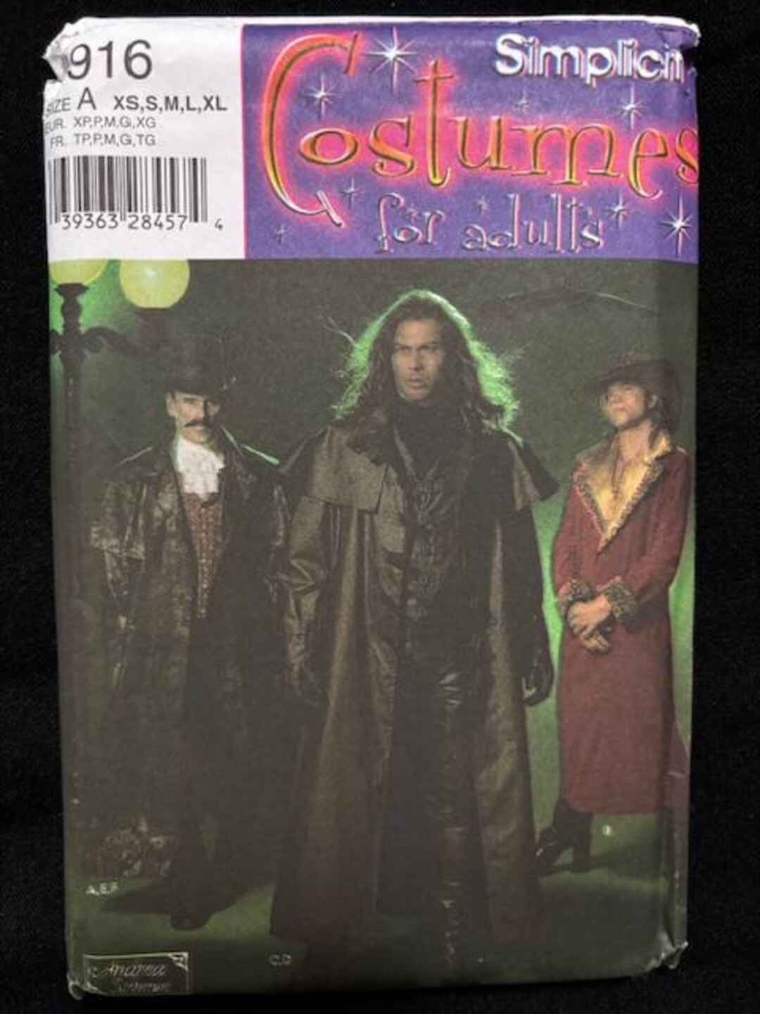 UNCUT Simplicity 4916 - Men's Victorian Overcoats, Sizes XS-XL ...