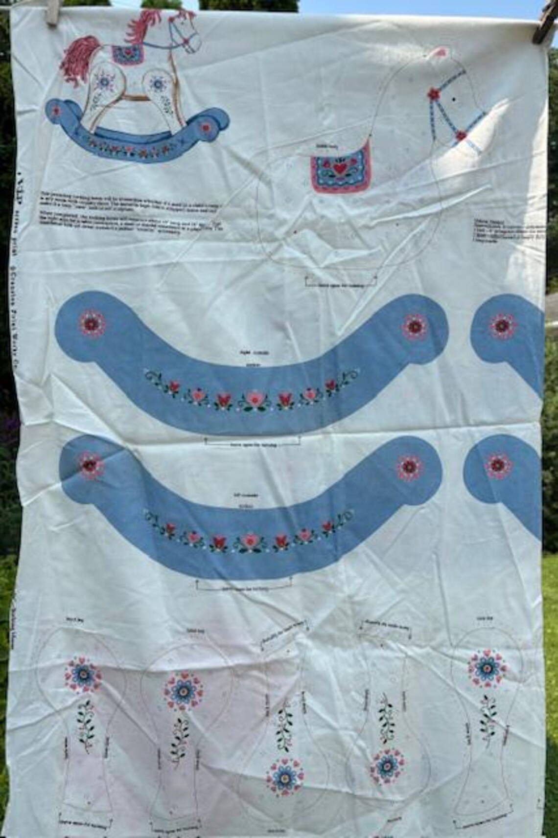 Cranston Cut and Sew Rocking Horse, Matching Pillow Blanks - Etsy
