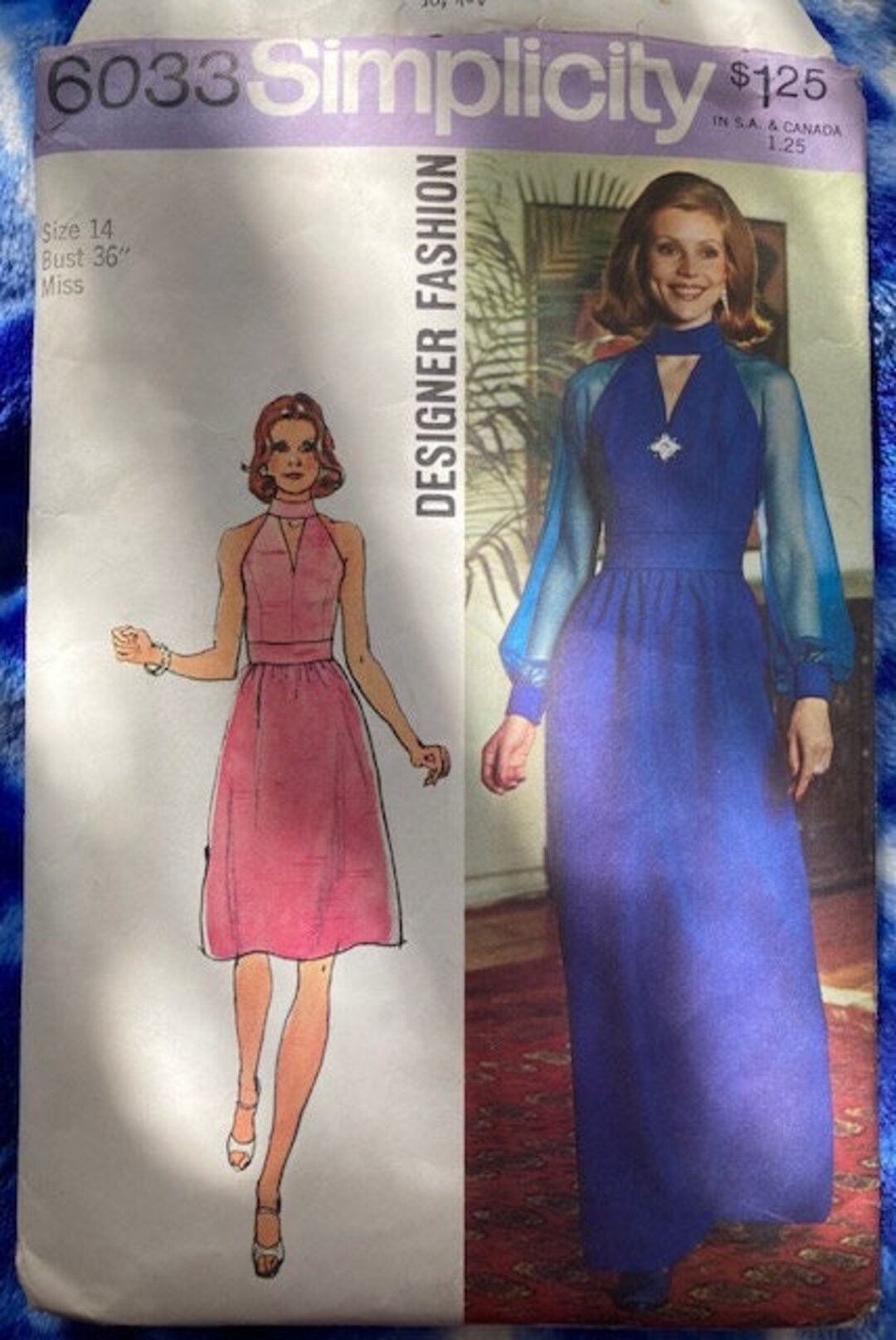 1973 Simplicity "designer Fashion" 6033 - Modern Size 14 - Etsy