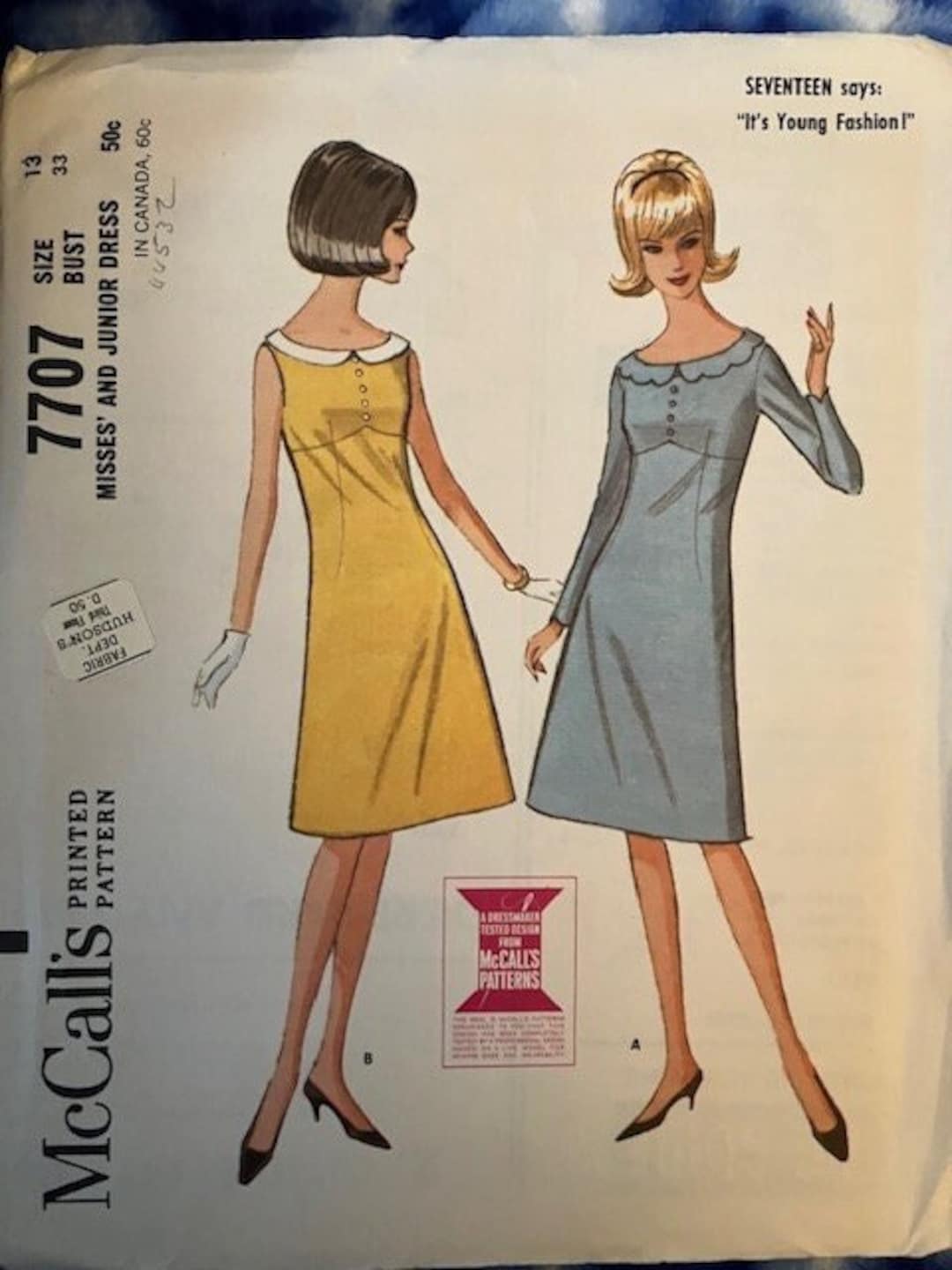 UNCUT 1965 Mccall's Dress Patterns - Size 13/33" Bust - Etsy