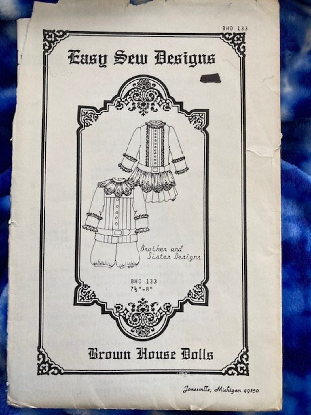 More 19th Century Patterns From Brown House Dolls - Etsy