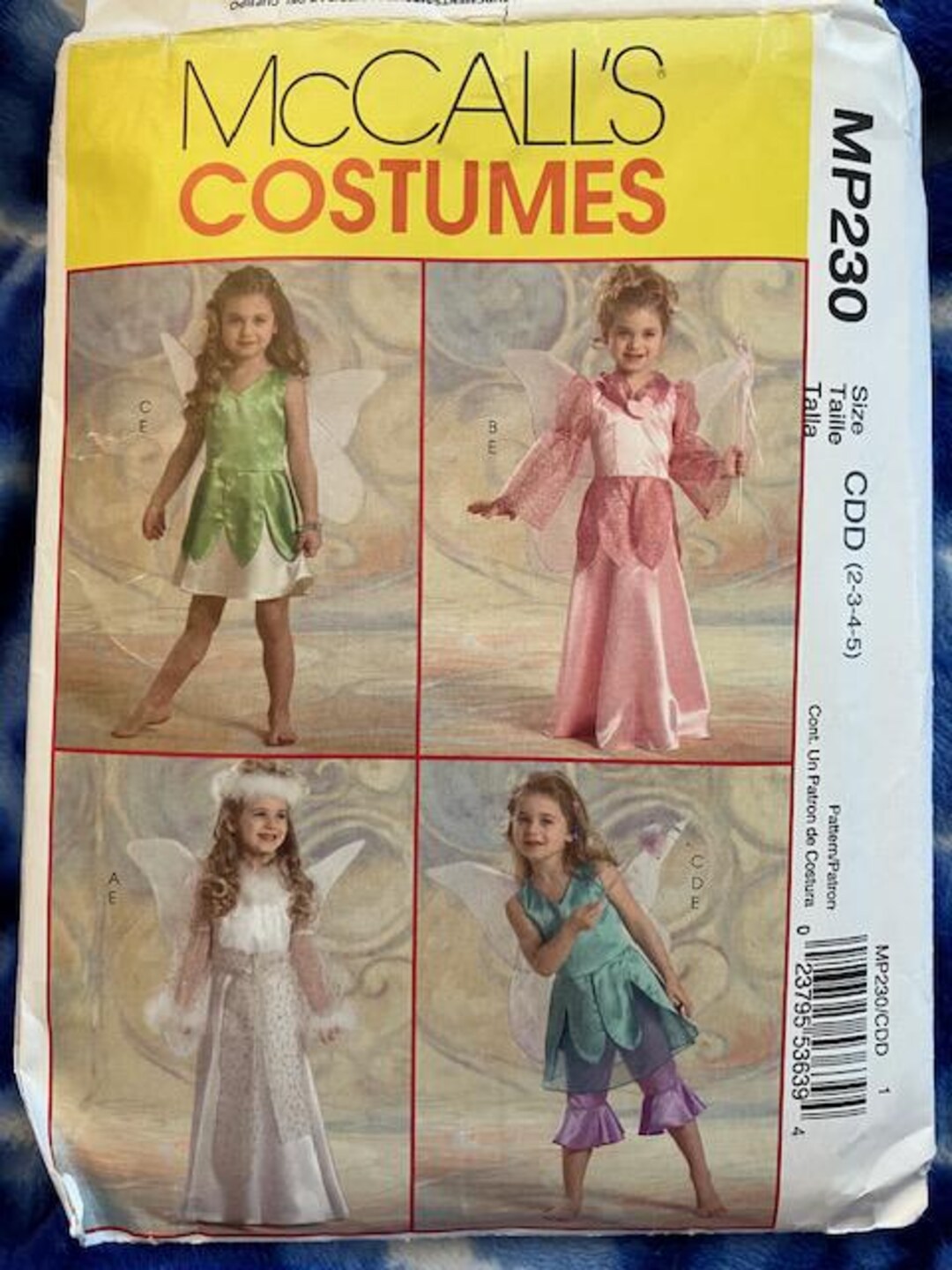 UNCUT Mccall's Costumes MP230 - Angel, Princess, and Fairies, Girls ...