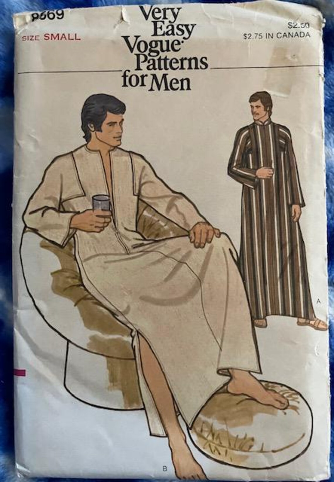 UNCUT Vogue 8669 and 9067 - Groovy 1970s Caftans for the Fellas - Etsy
