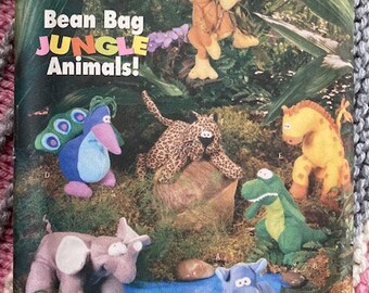 1998 Butterick 5663 Bean Bag Jungle Animals Factory Folded - Etsy