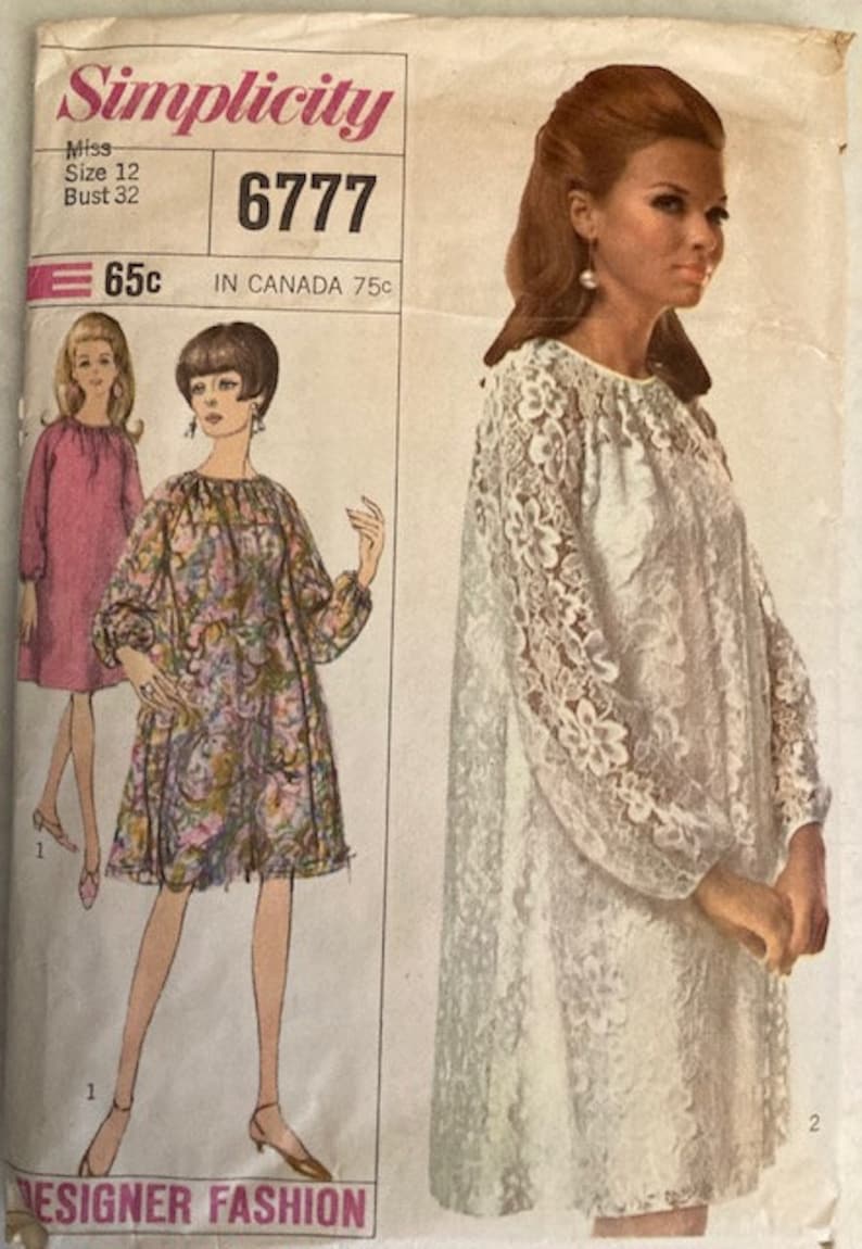 Five 1960s Simplicity Mod Dress Patterns Size 12 or 32 - Etsy