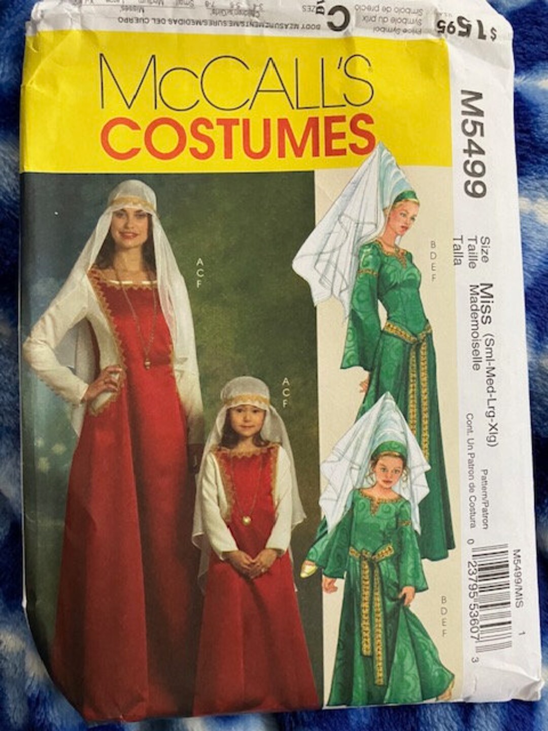Mccall's M5499 - Damsel in Distress Costume, Kids Sizes 3-8 - Etsy
