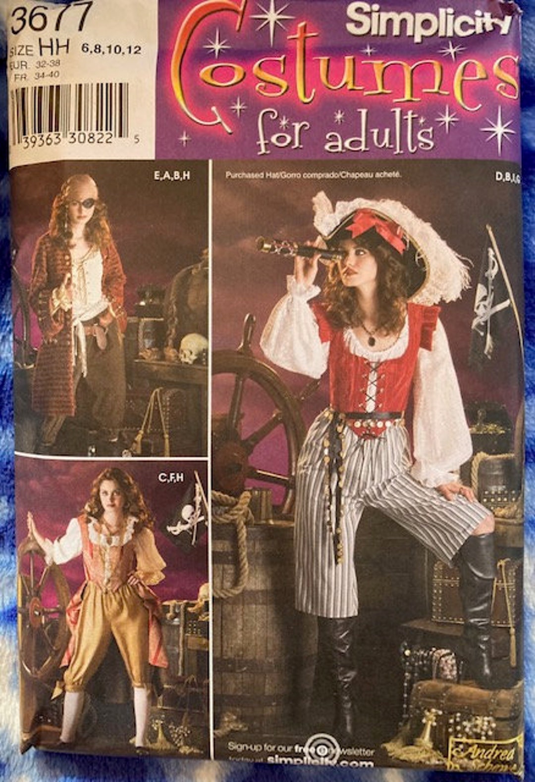 UNCUT Simplicity Patterns for Women's Fantasy Costumes, Sizes 6 to 20 ...