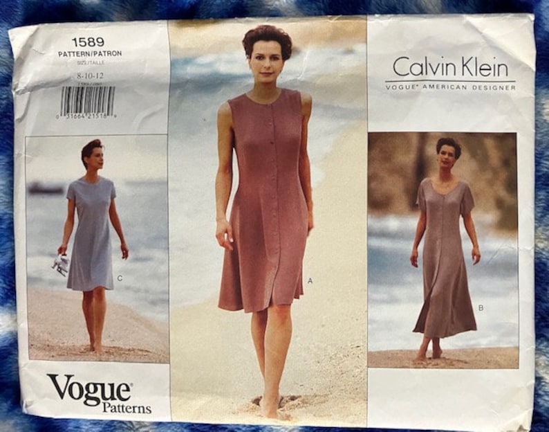 UNCUT 80-90s Vogue Designer Patterns - Anne Klein, Calvin Klein, Platt ...