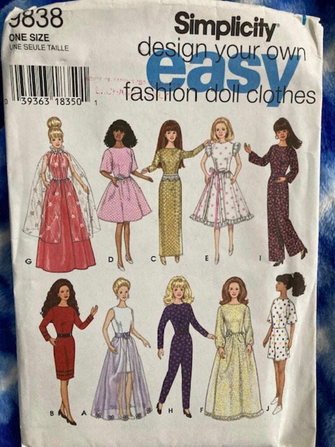 UNCUT 1980-90s Simplicity Crafts Patterns for Barbie - Etsy