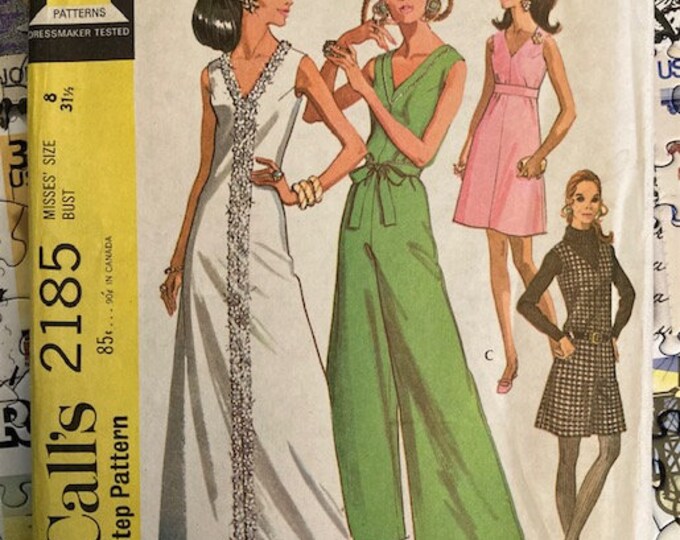 1969 Mccall's 2185 - Dress or Culottes Size 8, Uncut - Etsy