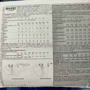 UNCUT Mccall's 4492, 5444, 3797, 2242 - Renaissance Costumes, Sizes 6 ...
