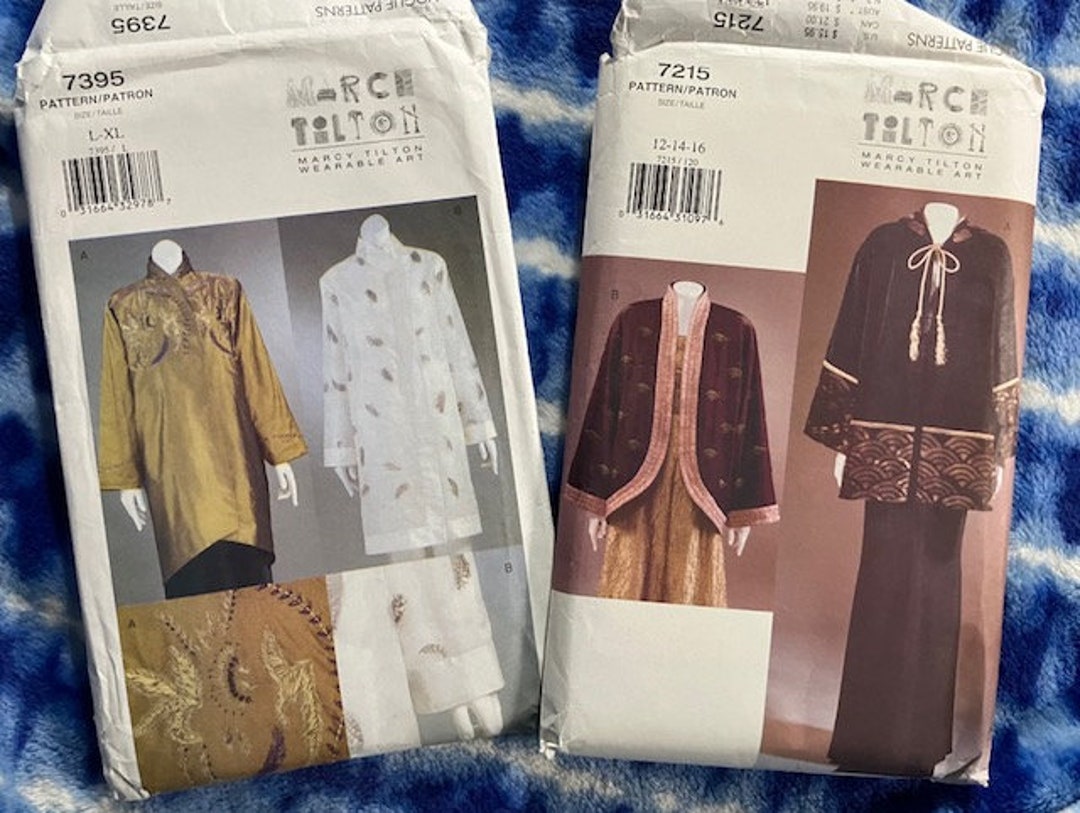 UNCUT Vogue 8934, 7215 and 7395 - Marcy Tilton Coat Designs, Sizes L ...