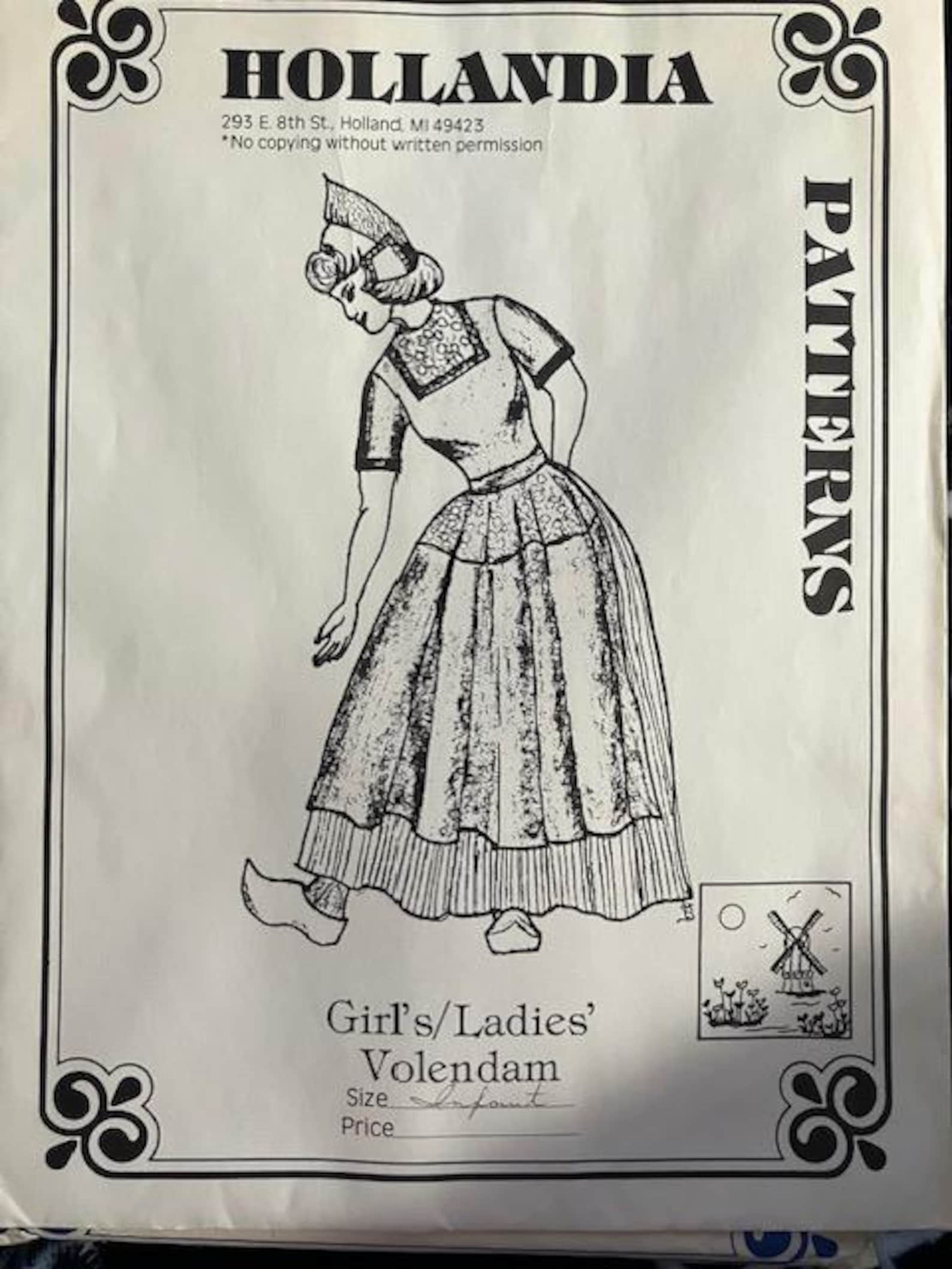 Hollandia Patterns for Authentic Dutch Folk Costumes - Kiddie Sizes - Etsy