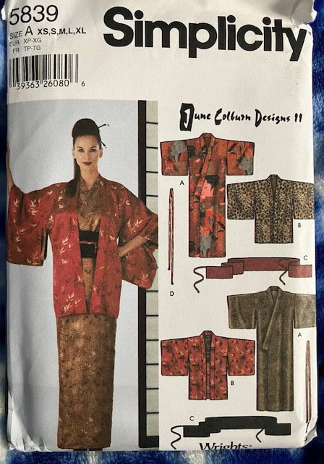 UNCUT Simplicity 5839 - Kimono, Haori, Sizes 30.5-46" Bust - Etsy