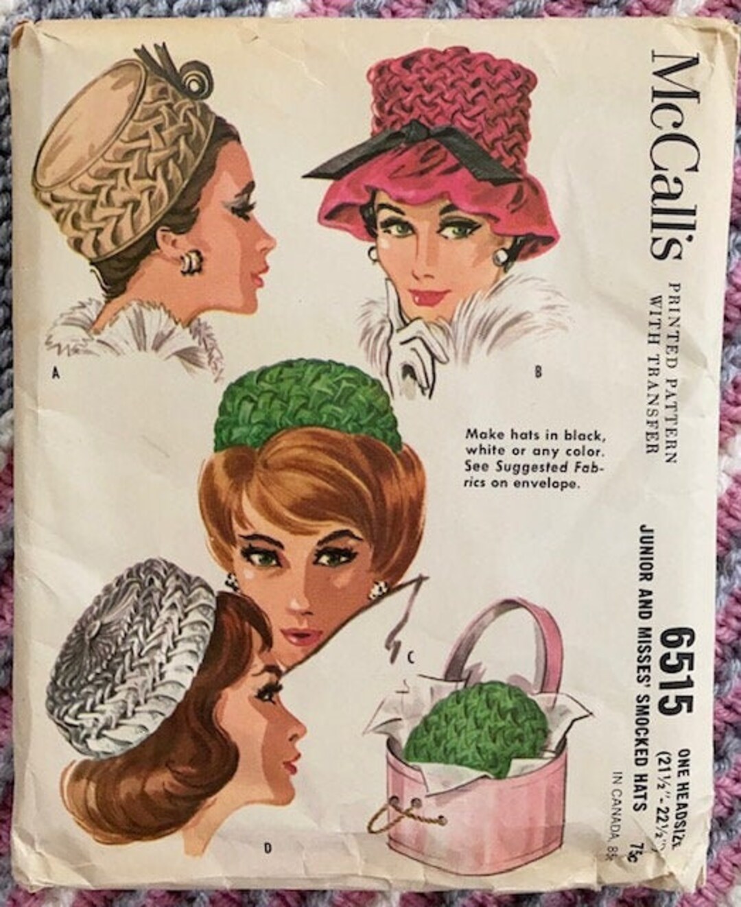 UNCUT Patterns for Weird 1960s Hats - Etsy