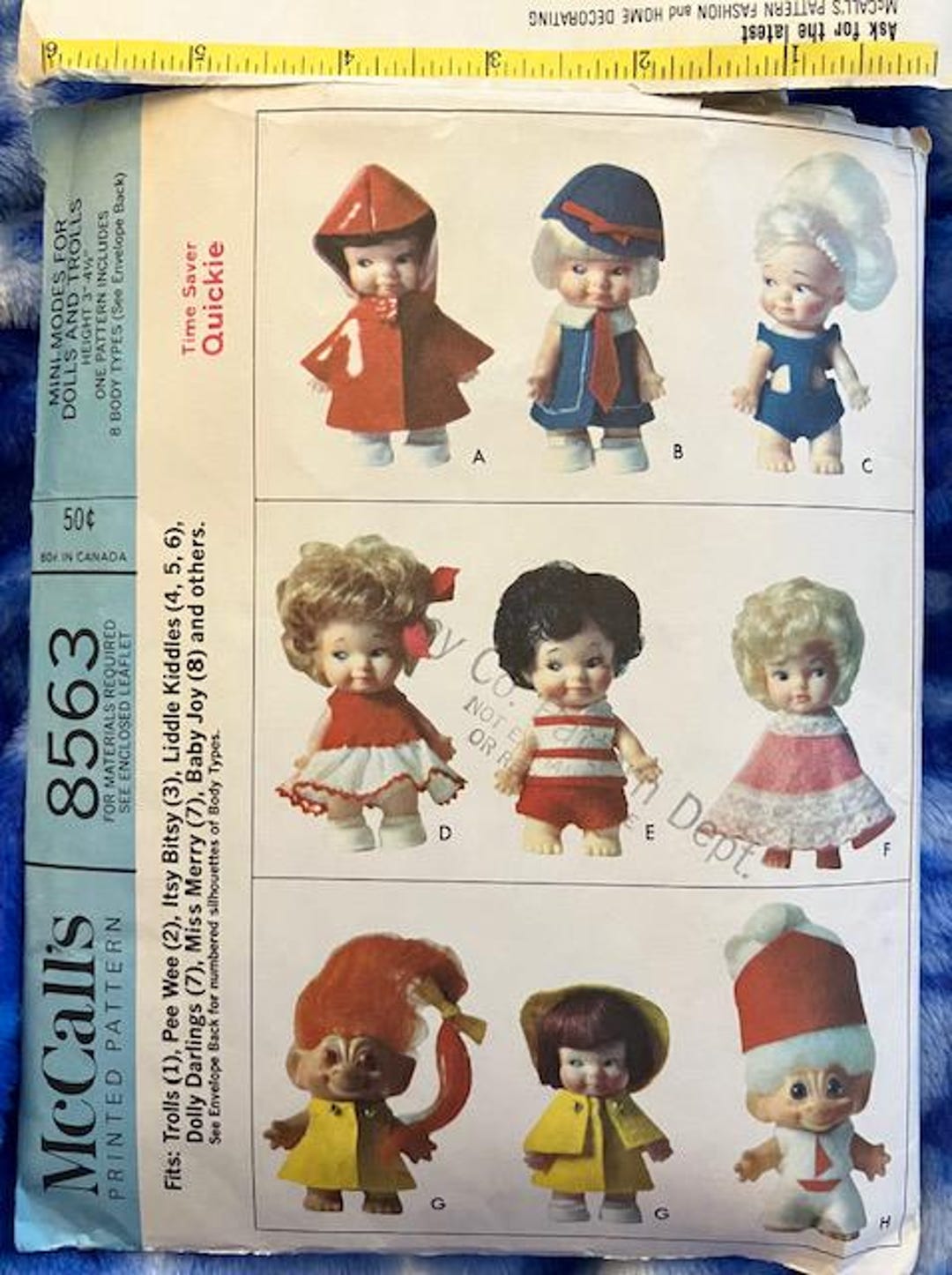 Mccall's 8563 Clothes for Good Luck Trolls, Liddle Kiddles, - Etsy